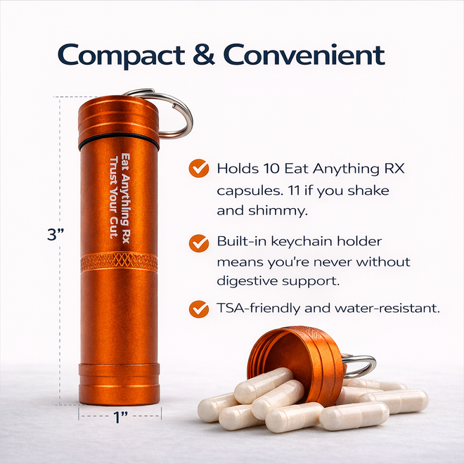 The Travel Vial for Eat Anything Rx Capsules